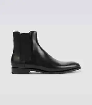 Saint Laurent Adrien Leather Chelsea Boots