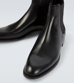 Saint Laurent Adrien Leather Chelsea Boots