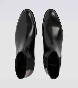 Saint Laurent Adrien Leather Chelsea Boots
