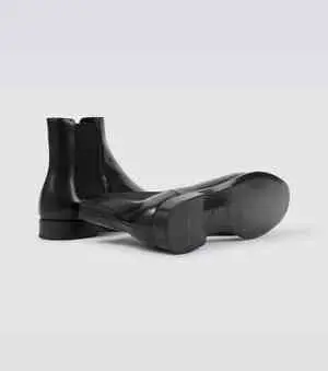 Saint Laurent Adrien Leather Chelsea Boots