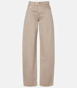 SLVRLAKE Tess High-rise Wide-leg Jeans - Beige