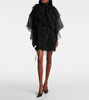 Zimmermann Hypnotic Floral-appliqué Mini Dress