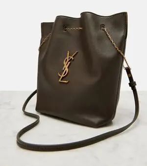 Saint Laurent Pochon Cassandre Leather Bucket Bag