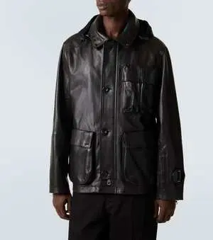 C.P. COMPANY Lens Leather Jacket