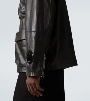 C.P. COMPANY Lens Leather Jacket