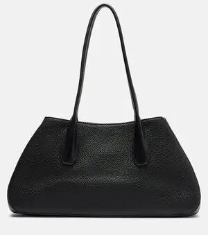 THE ROW Alger Medium Leather Shoulder Bag - Black