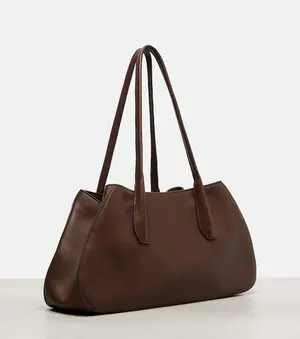 THE ROW Alger Medium Leather Shoulder Bag - Brown