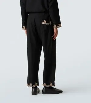 BODE Laurelist Wool Flannel Pants