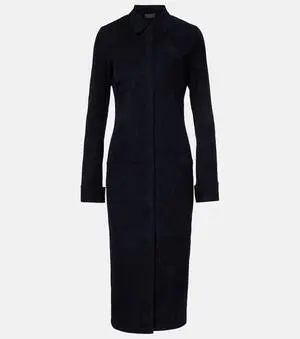 Stouls Becky Suede Shirt Dress - Blue