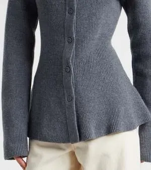 RÓHE Ribbed-knit Wool And Cashmere Cardigan
