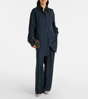 RÓHE Oversized Silk Satin Shirt