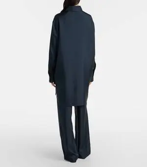 RÓHE Oversized Silk Satin Shirt