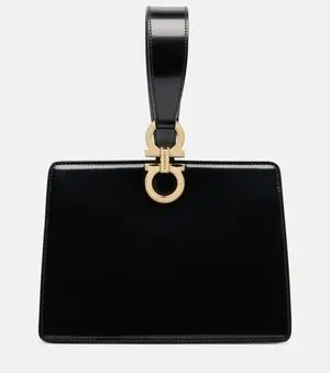 FERRAGAMO Small Patent Leather Clutch - Black