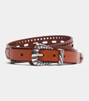 Etro Western Leather Belt - Brown