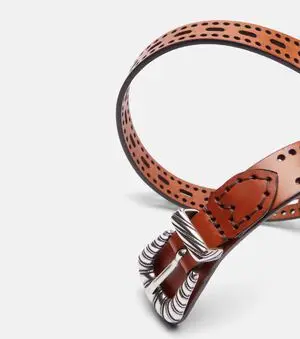 Etro Western Leather Belt - Brown