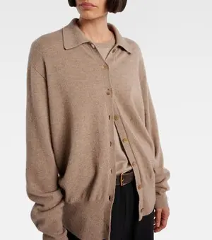 THE ROW Lillia Cashmere Cardigan - Beige