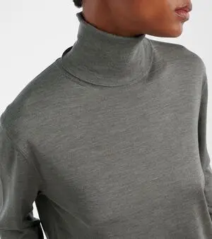 THE ROW Liwen Silk Turtleneck Top