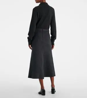 THE ROW Lian Cotton Midi Skirt