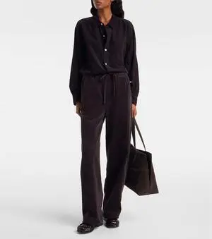 Citizens Of Humanity Aurora Cotton Corduroy Wide-leg Pants - Black