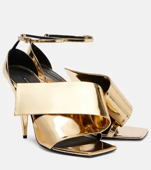 Givenchy Gold Tone Sandals For Women