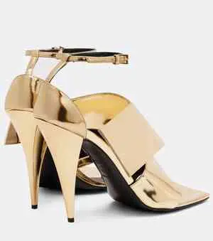 Givenchy Sliced Square 90 Patent Leather Sandals