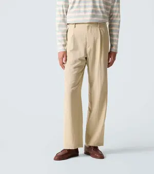 Auralee Cotton And Wool Viyella Suit Pants