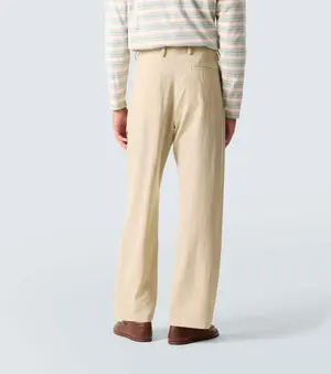 Auralee Cotton And Wool Viyella Suit Pants