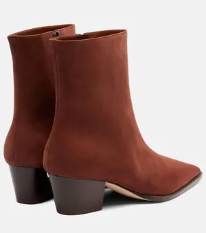 Manolo Blahnik Suede Ankle Boots - Brown