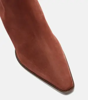 Manolo Blahnik Suede Ankle Boots - Brown