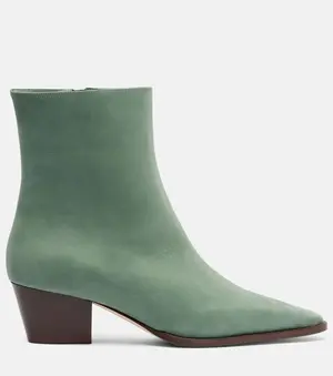 Manolo Blahnik Aliera 50 Suede Ankle Boots - Green