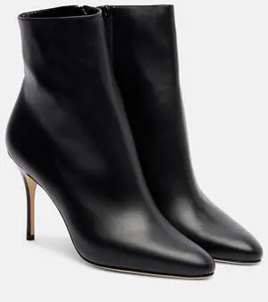 Black Leather Booties