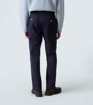 Stone Island Gabardine Straight-leg Pants With Detachable Belt