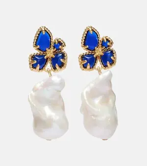 Zimmermann Bloom Baroque Pearl Drop Earrings - Gold