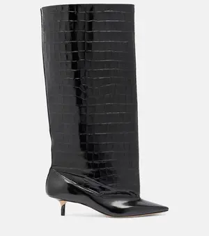 Jacquemus Tourni Croc-effect Leather Knee-high Boots