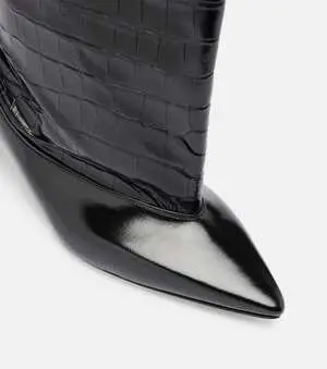 Jacquemus Tourni Croc-effect Leather Knee-high Boots
