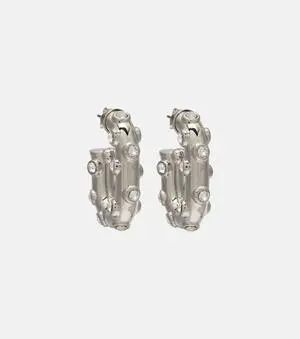 Rabanne Crystal-embellished Hoop Earrings - Silver