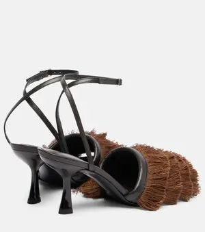 Christopher Esber Castanet Fringed Leather Sandals