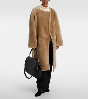 TOTEME Shearling Double-breasted Coat