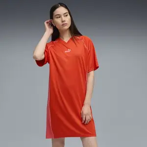PUMA Essentials Animal Print Jersey Dress - Red