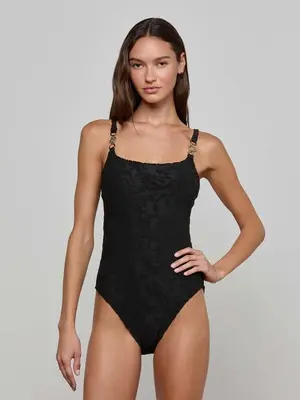 L'Agence Remi One-piece Swimsuit - Black Ornate
