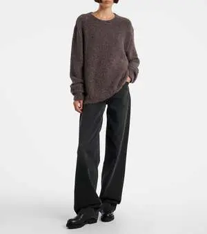 THE ROW Leorina Cashmere, Alpaca, And Silk Sweater