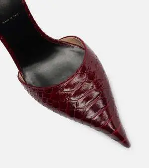 TOM FORD 90 Snake-effect Leather Pumps