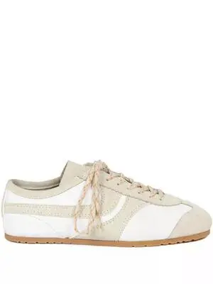 Dries Van Noten Suede-panelled Leather Sneakers - White