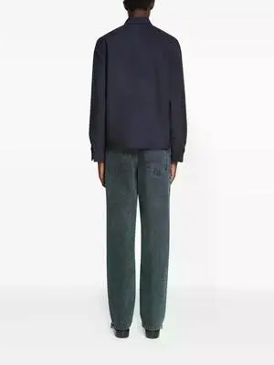 Dries Van Noten Zip-up Patch-pocket Shirt
