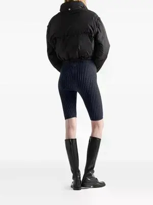 Prada Cropped Down Jacket With Ring Collar