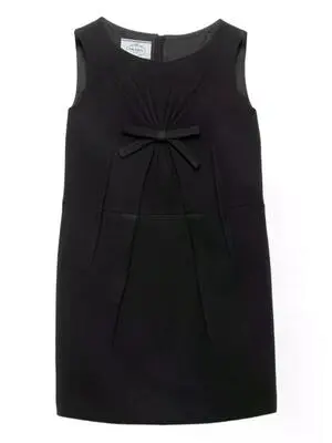 Prada Bow-detail Pleated Mini Dress