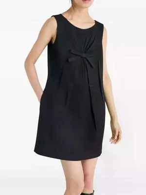 Prada Bow-detail Pleated Mini Dress