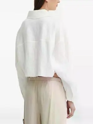 DRYKORN Linen Cropped Shirt
