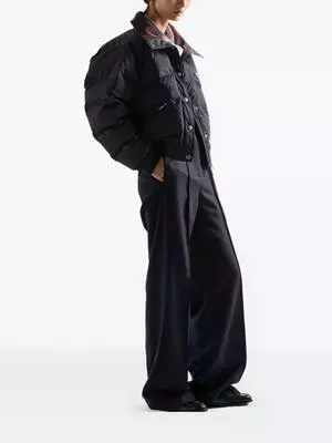 Prada Cropped Compact Poplin Down Jacket