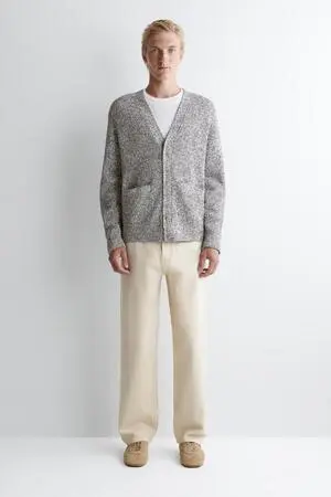 Cos Flecked V-neck Zip-up Cardigan